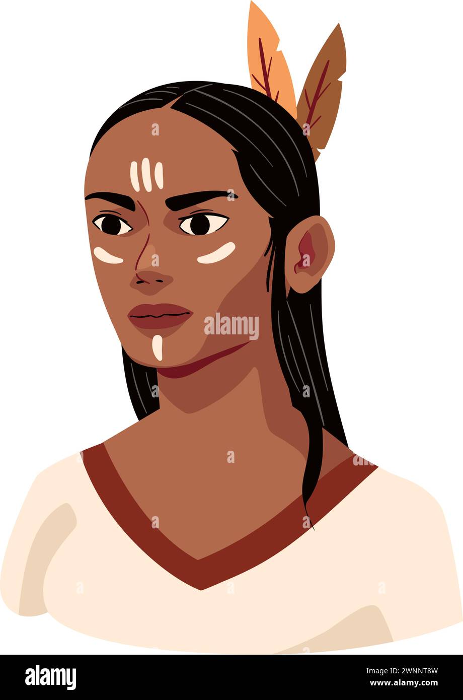 Indigenous native portrait paint Cut Out Stock Images & Pictures - Alamy