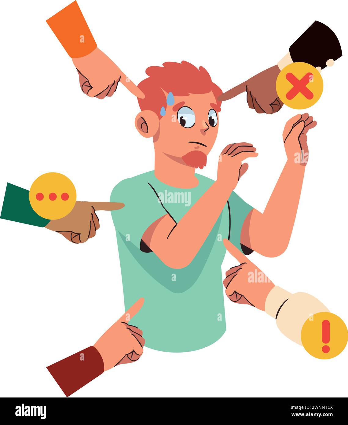 Stop oppression Stock Vector Images - Alamy