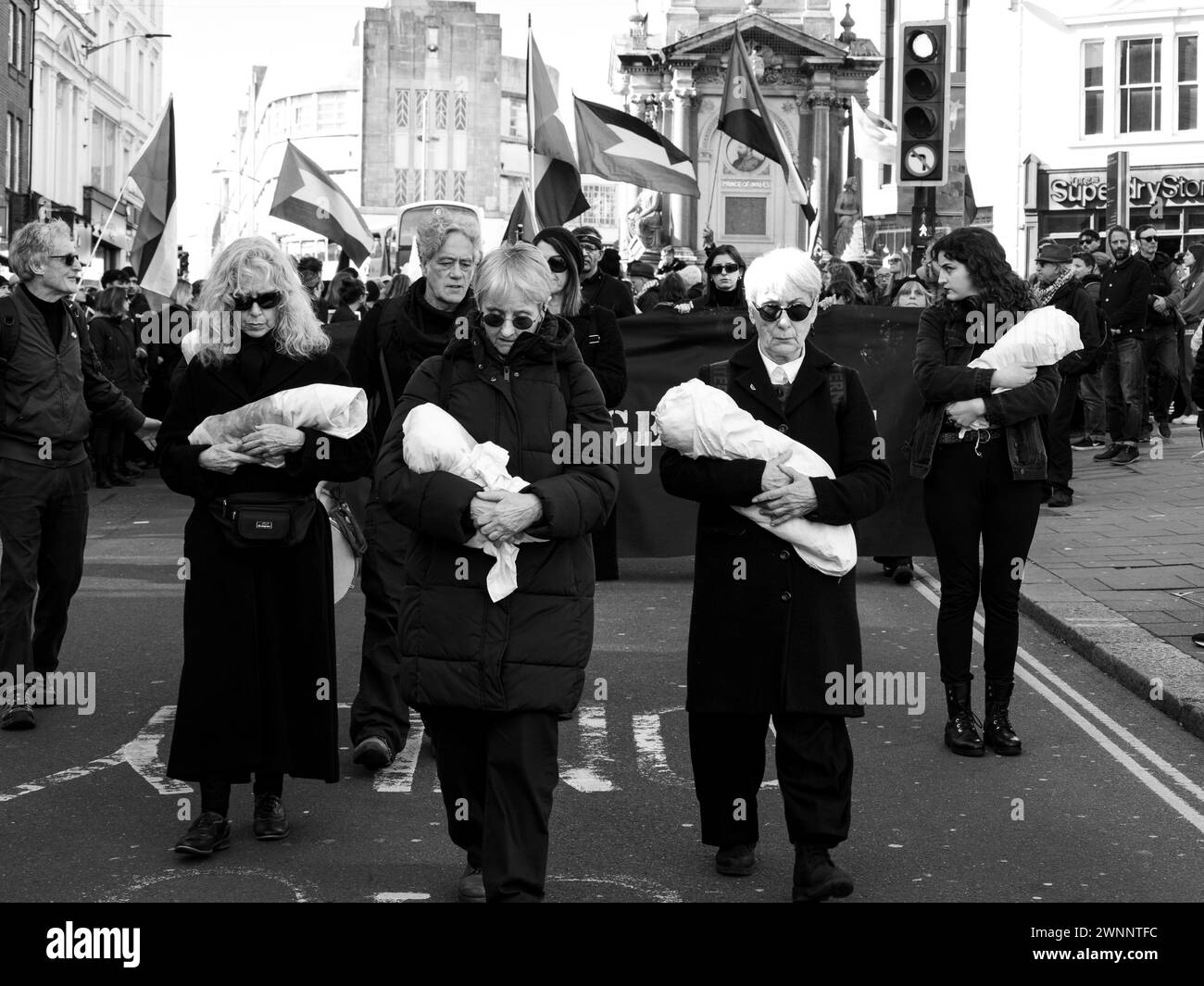 Quiet demo Black and White Stock Photos & Images - Alamy