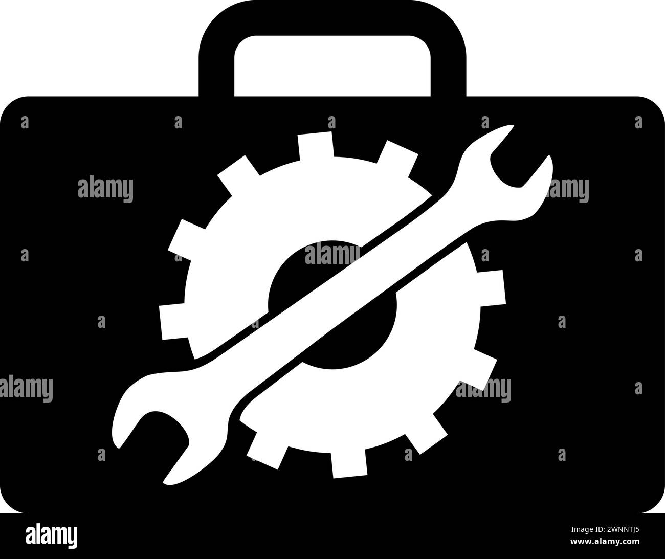 Silhouette of Repair Kit Icon in Flat Style Stock Vector Image & Art ...