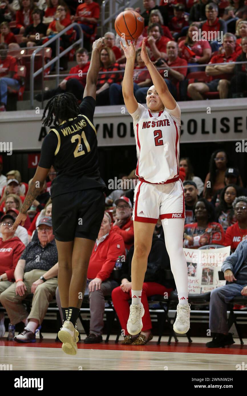 RALEIGH, NC - MARCH 03: NC State Wolfpack forward Mimi Collins (2 ...