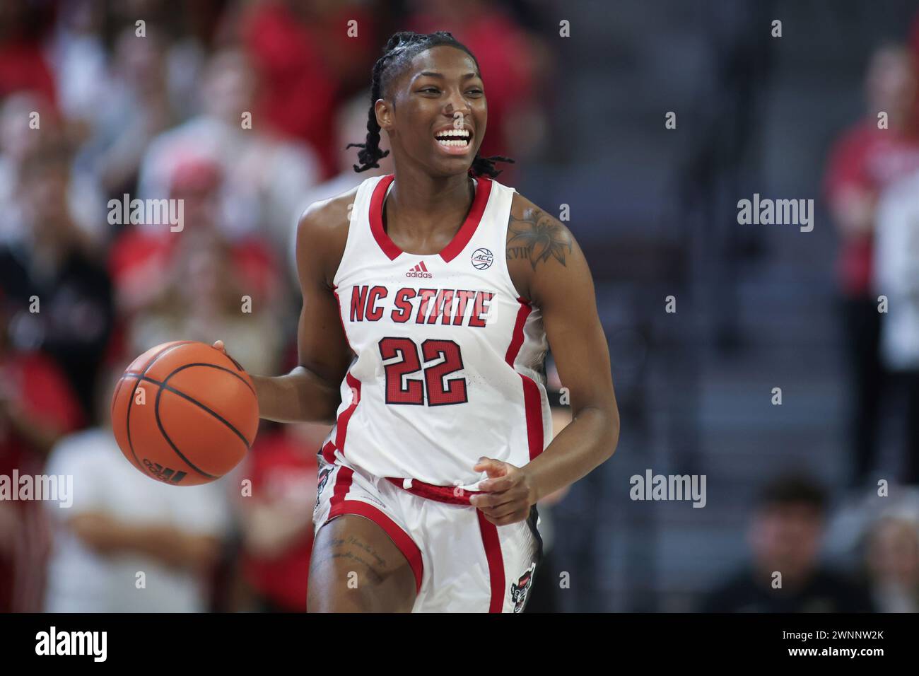 RALEIGH, NC - MARCH 03: NC State Wolfpack guard Saniya Rivers (22 ...