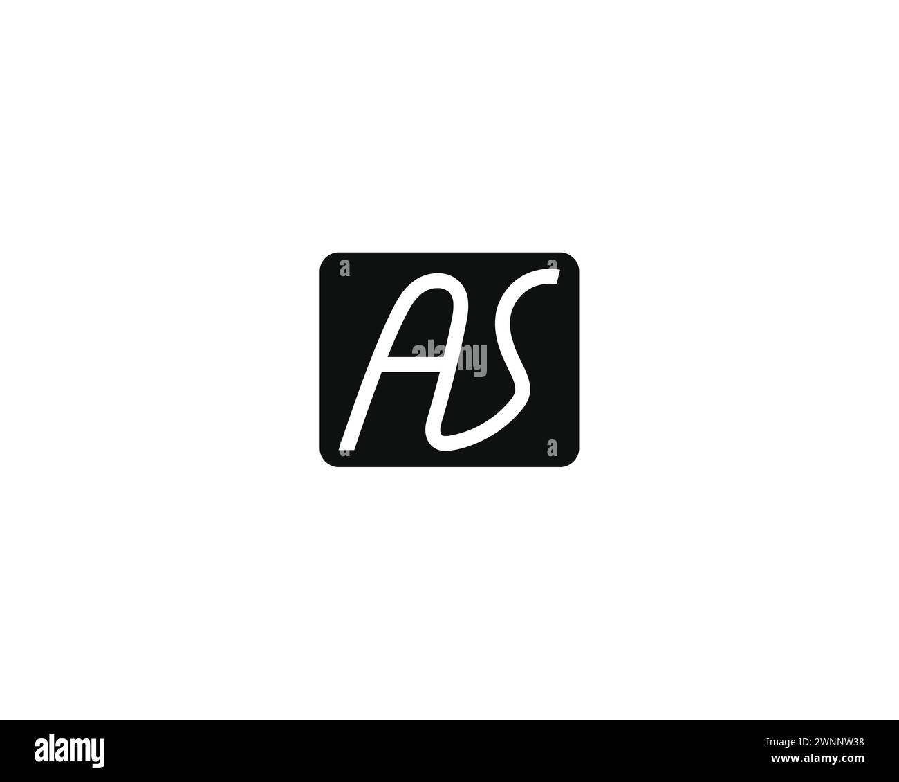 creative letter AS logo design vector template Stock Vector Image & Art ...