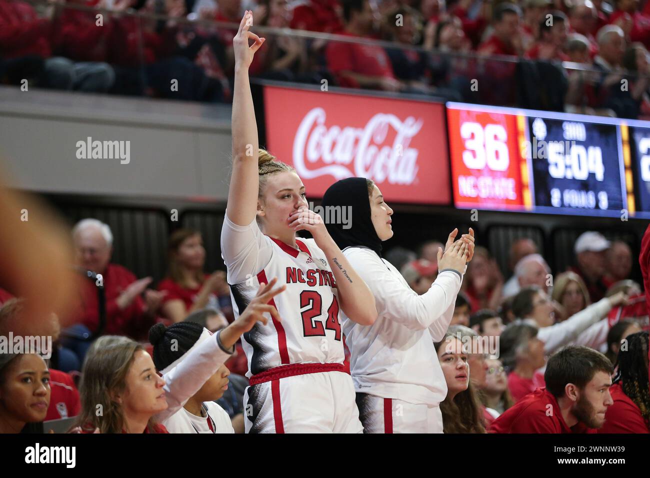 RALEIGH, NC - MARCH 03: NC State Wolfpack guard Laci Steele (24 ...