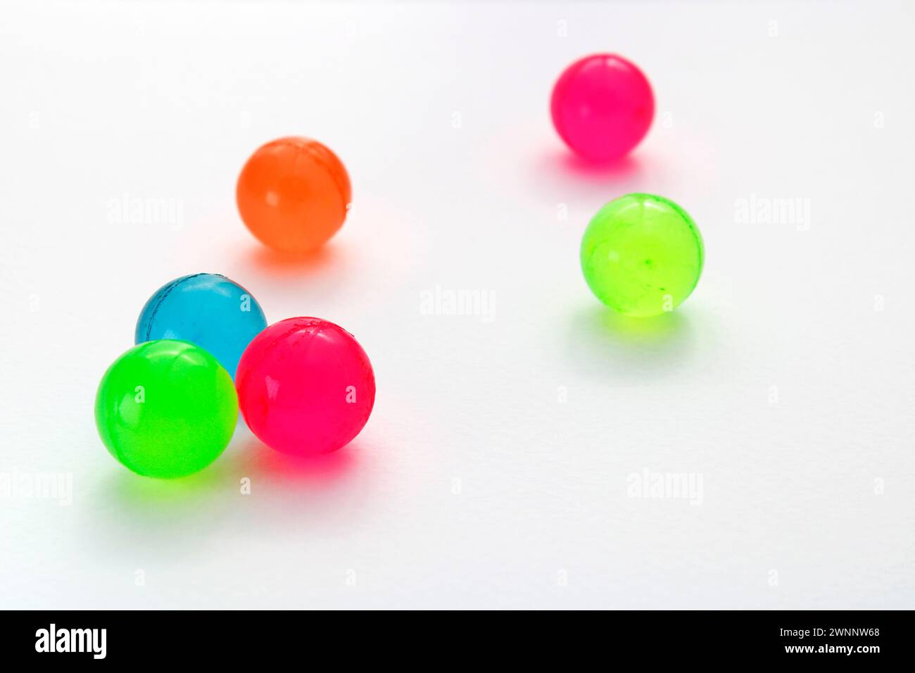 Rubber balls of different colors Stock Photo - Alamy