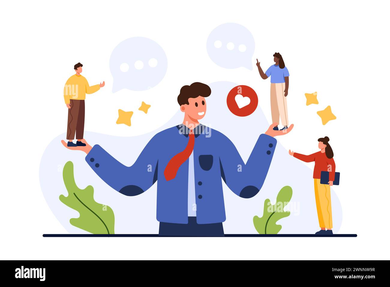 Business soft skill of active listening in negotiation. Big boss or ...