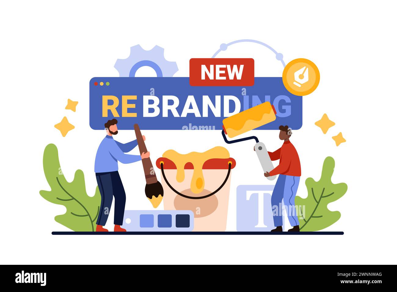 Company rebranding, change brand recognition and identity development ...