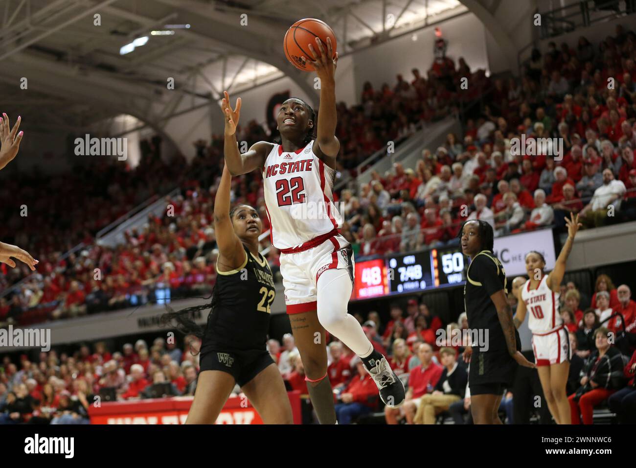 RALEIGH, NC - MARCH 03: NC State Wolfpack guard Saniya Rivers (22) gets ...