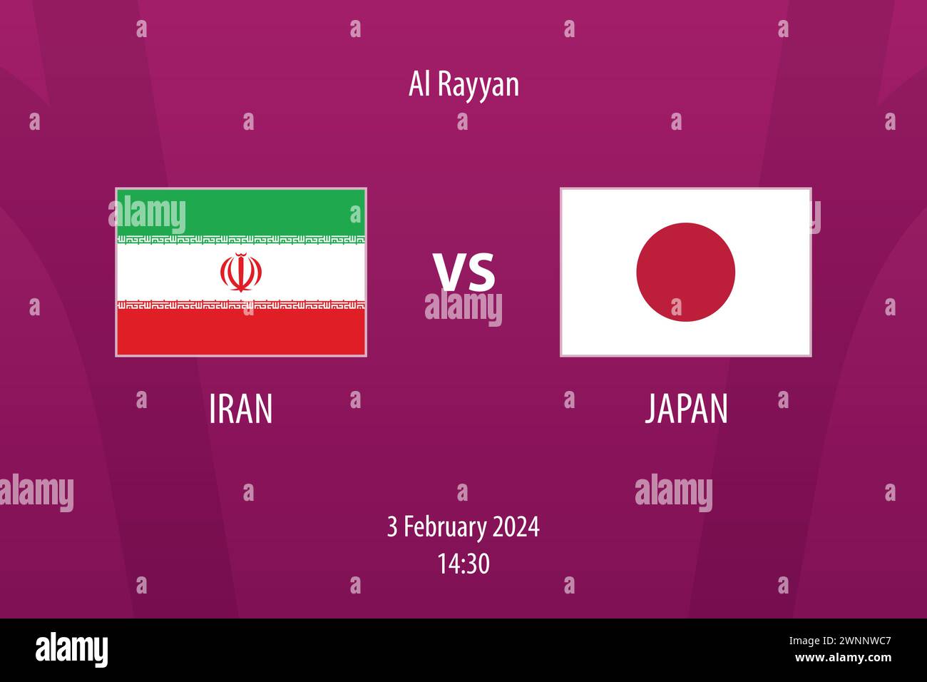 Iran vs Japan football scoreboard broadcast template for soccer asia ...