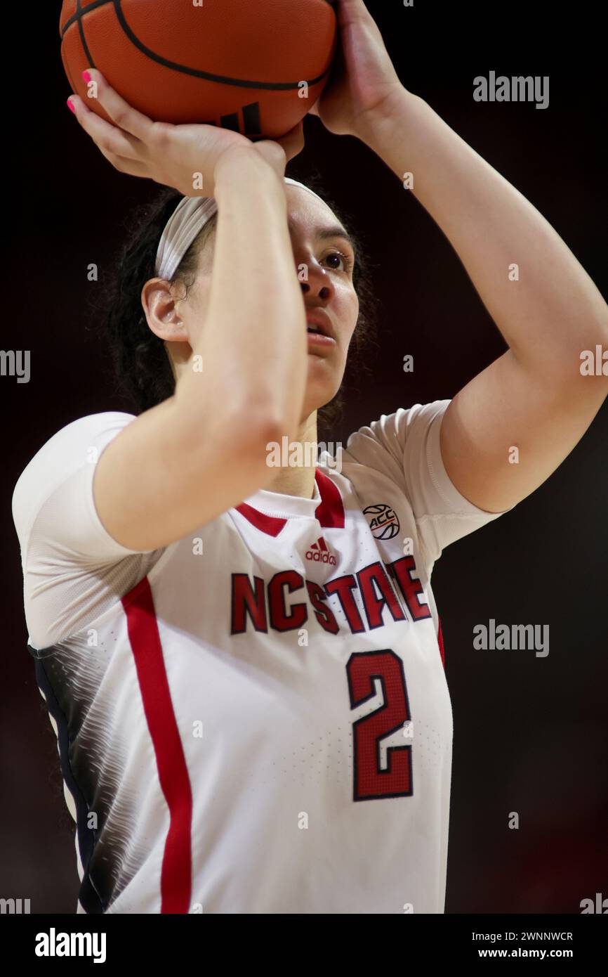 RALEIGH, NC - MARCH 03: NC State Wolfpack forward Mimi Collins (2 ...