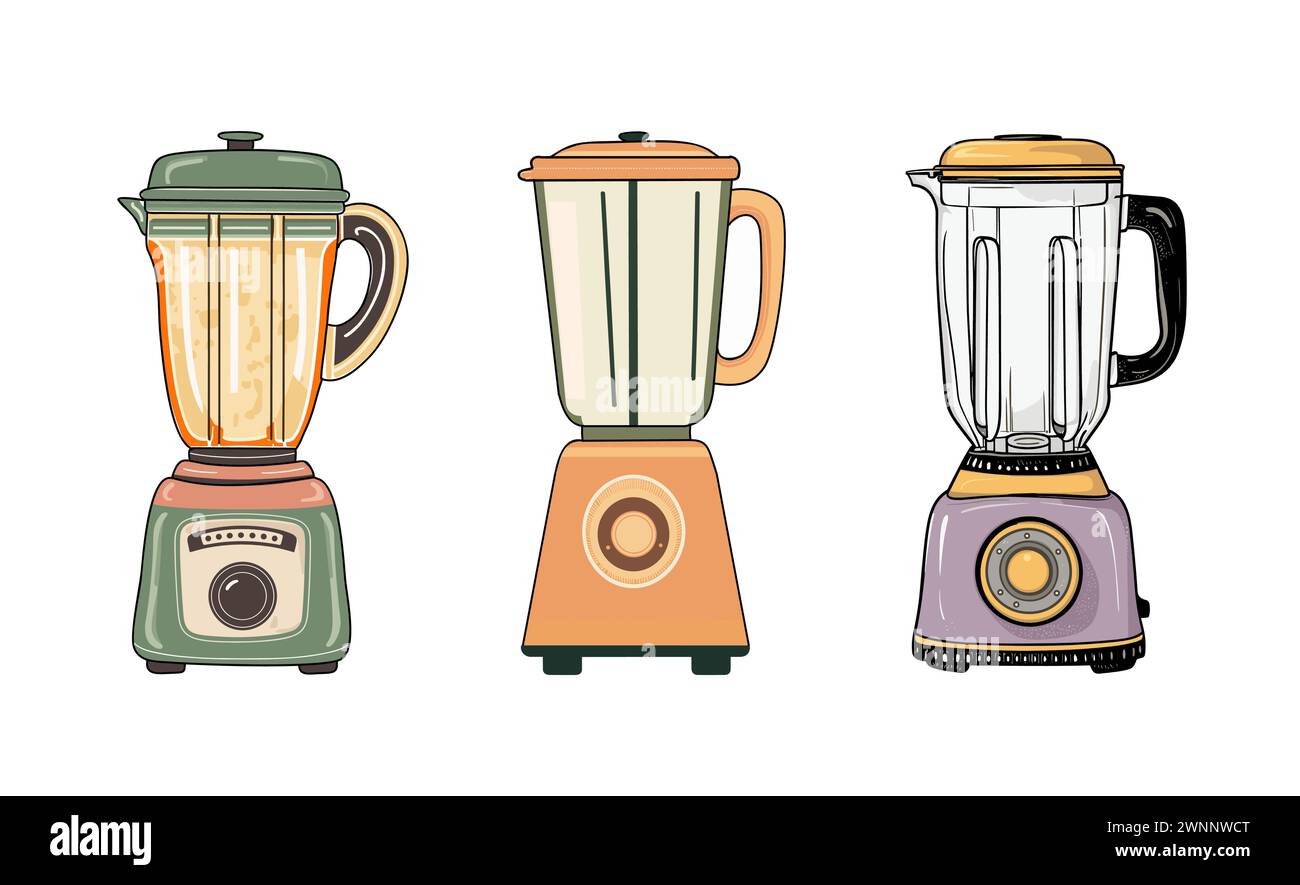 Retro kitchen blender appliance utensil clip art Stock Vector Image ...
