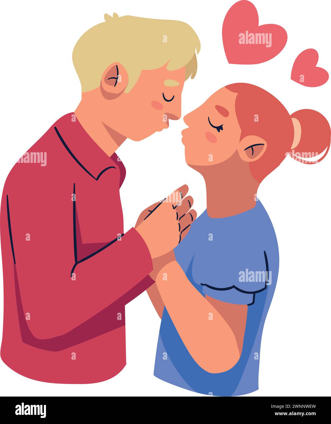 couple kissing romance Stock Vector Image & Art - Alamy