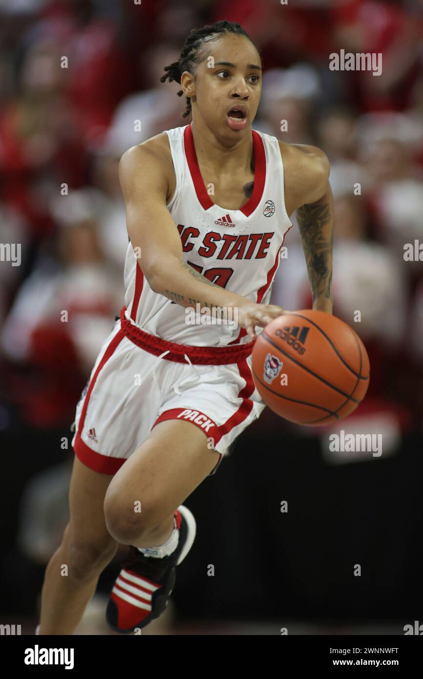 RALEIGH, NC - MARCH 03: NC State Wolfpack guard Aziaha James (10 ...
