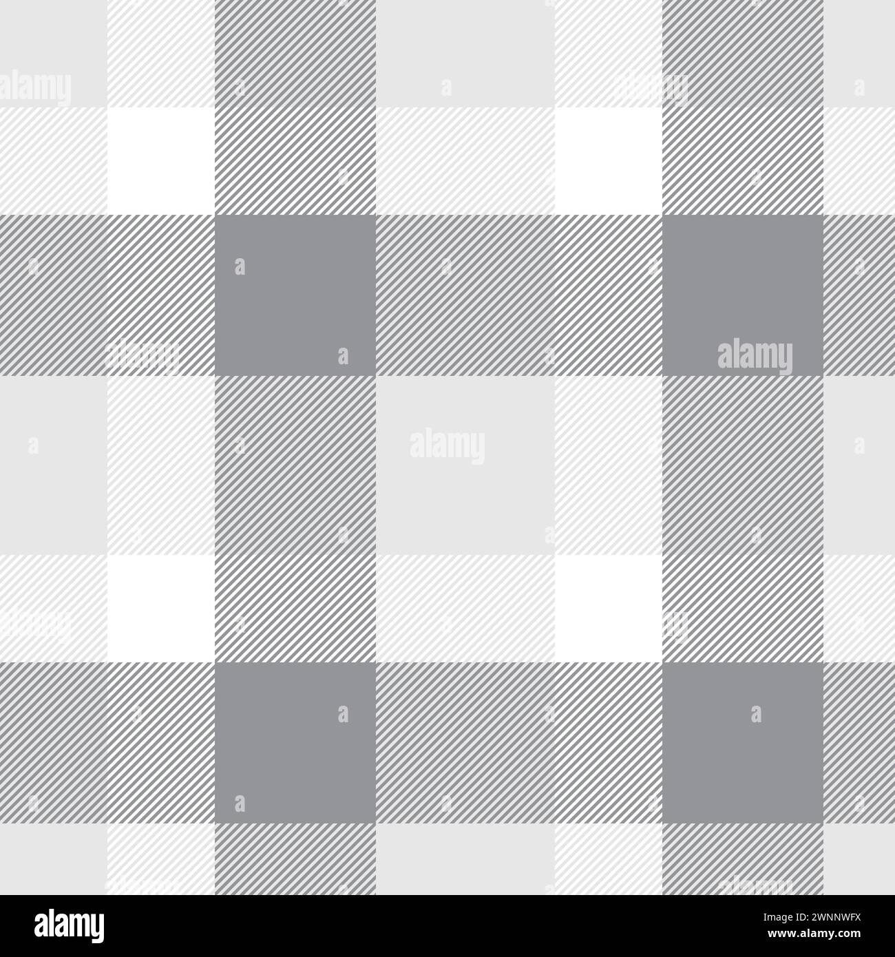 Plaid seamless pattern in black and white. Check fabric texture. Vector textile print design ...