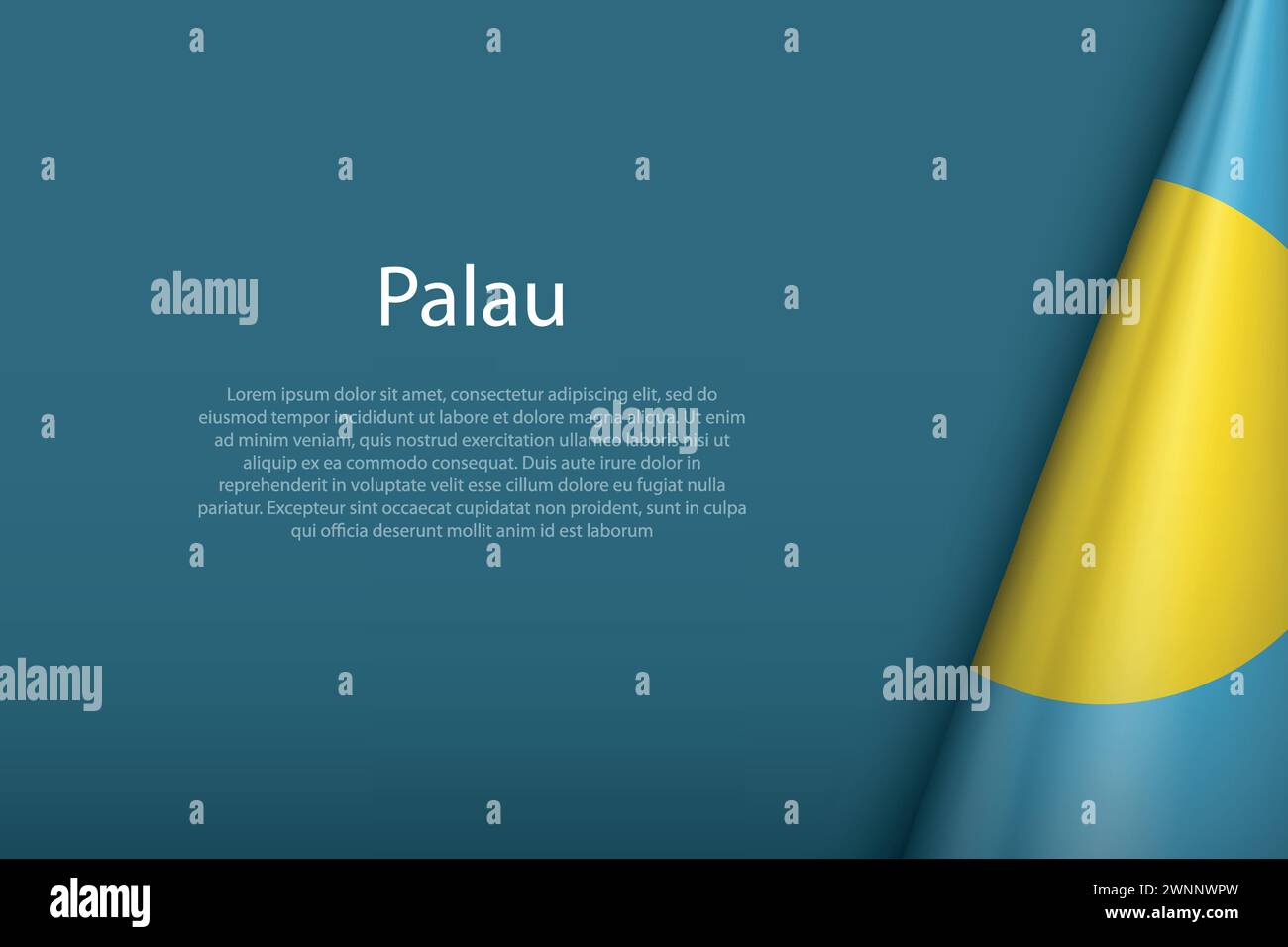 Palau national flag isolated on dark background with copyspace Stock Vector Image & Art - Alamy