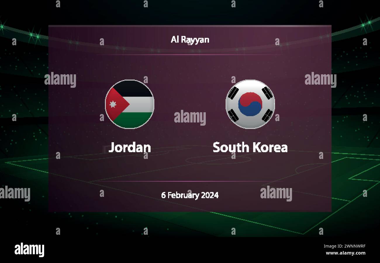 Jordan vs South Korea. knockout Semi-final stage Asia 2023, Soccer ...