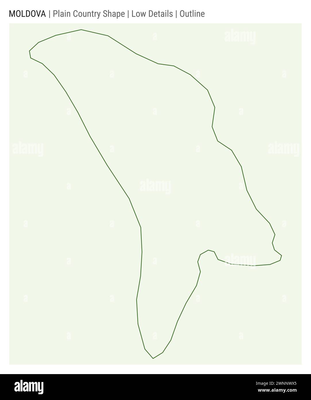 Moldova plain country map. Low details. Outline style. Shape of Moldova ...