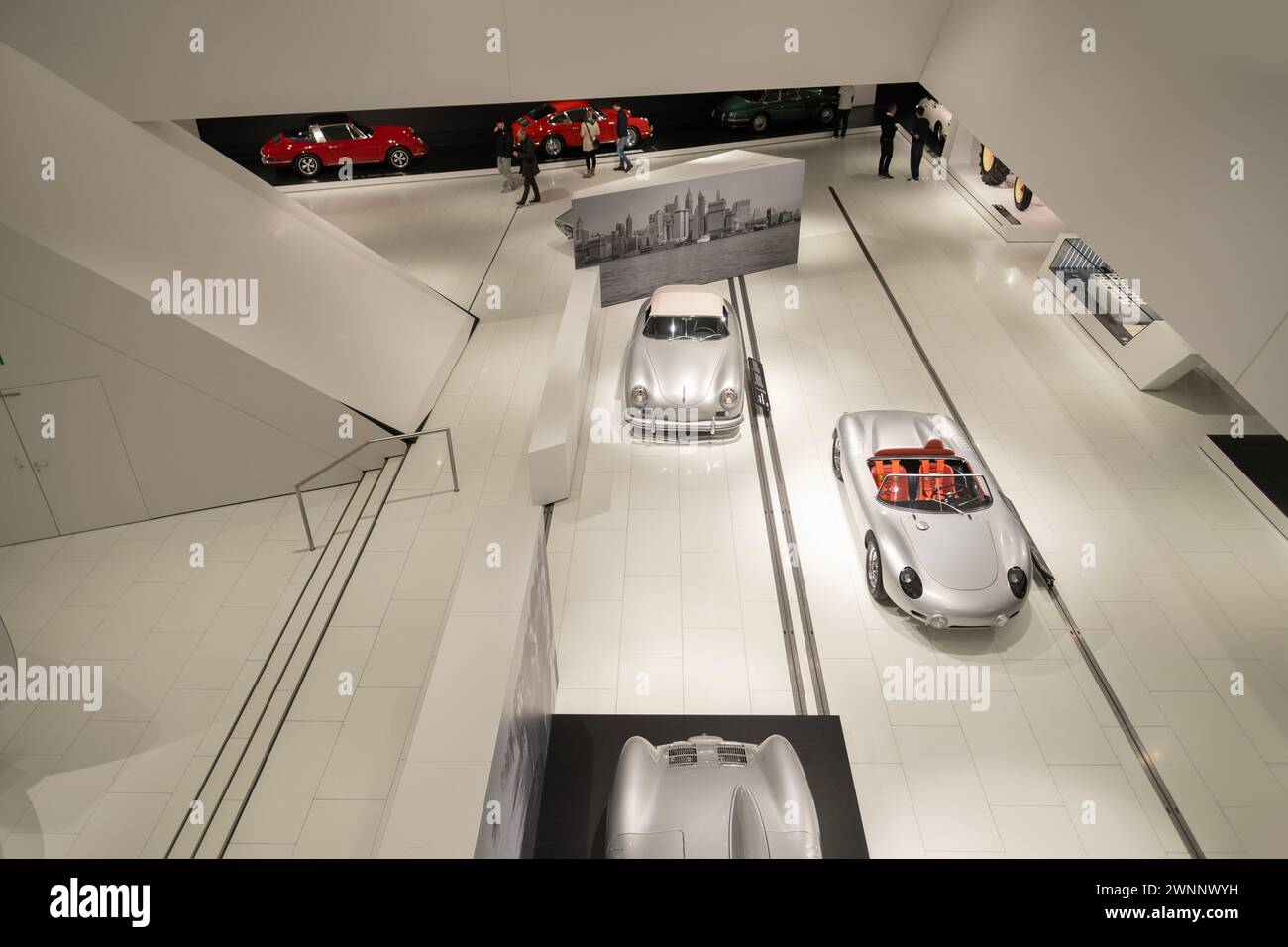 top view vintage Porsche classic cars, Porsche museum, automotive ...