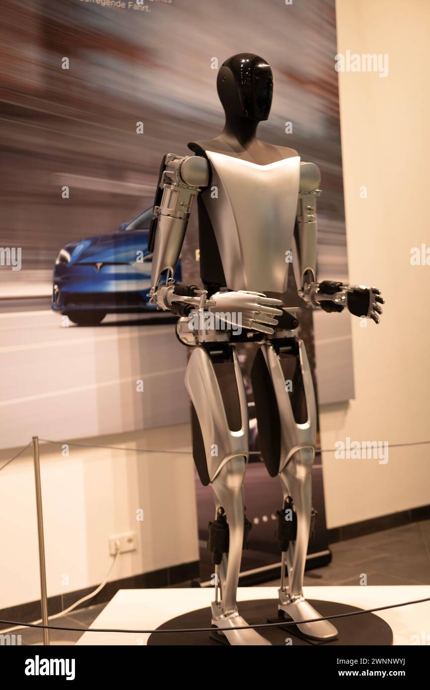 featuring Tesla Bot Optimus, humanoid robot prototype by Tesla, Inc ...