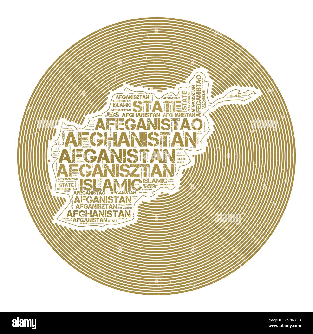 Afghanistan vector image. Country round logo design. Afghanistan poster ...