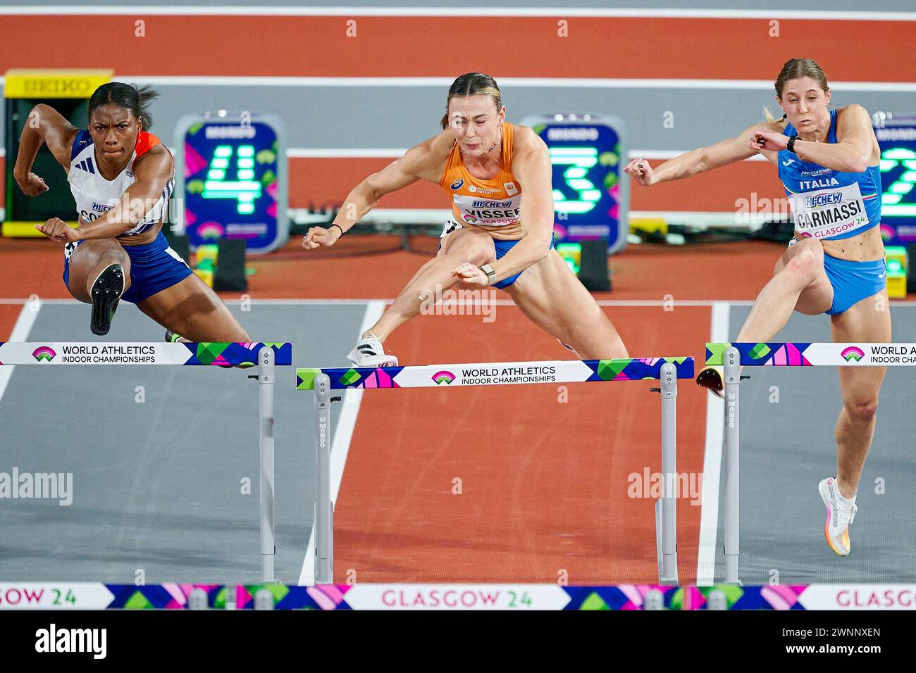 Glasgow, UK. 03rd Mar, 2024. GLASGOW, SCOTLAND - MARCH 3: Solenn Compper of France, Nadine ...