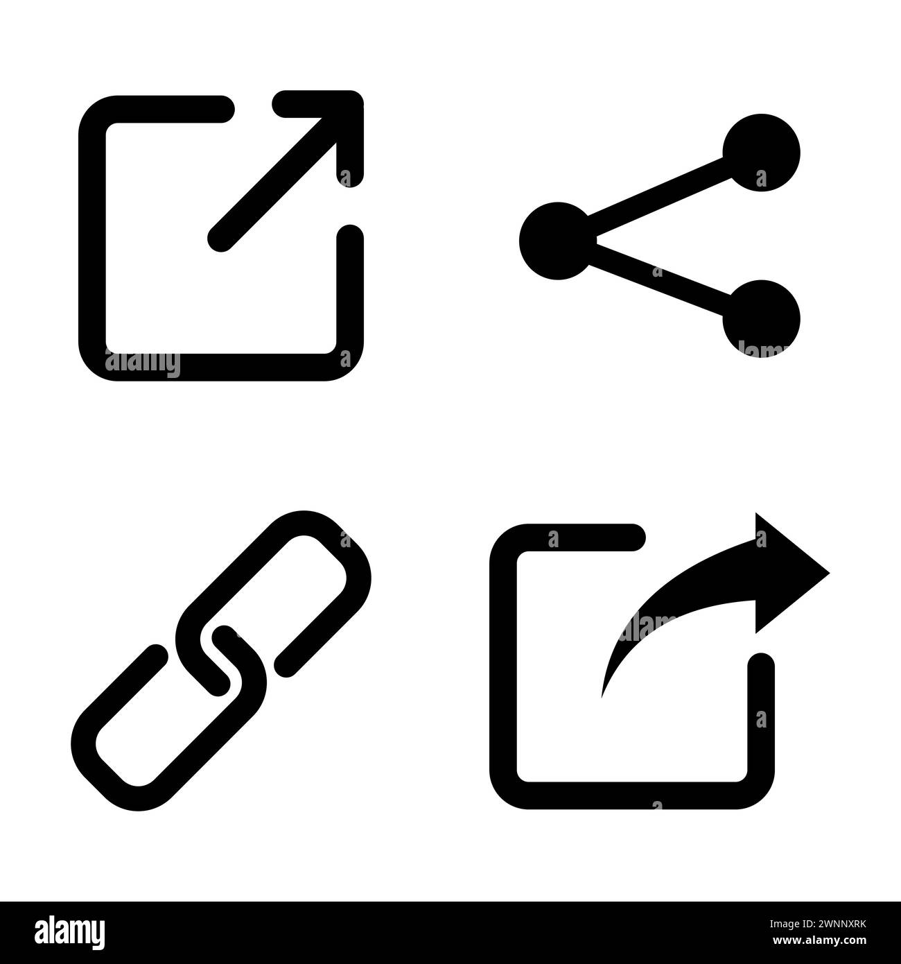 Share icon set. Social media link share buttons. Vector illustration ...