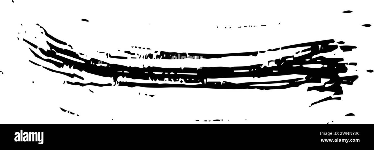 Brush stroke line element, grunge charcoal hand drawn hatches scribble ...