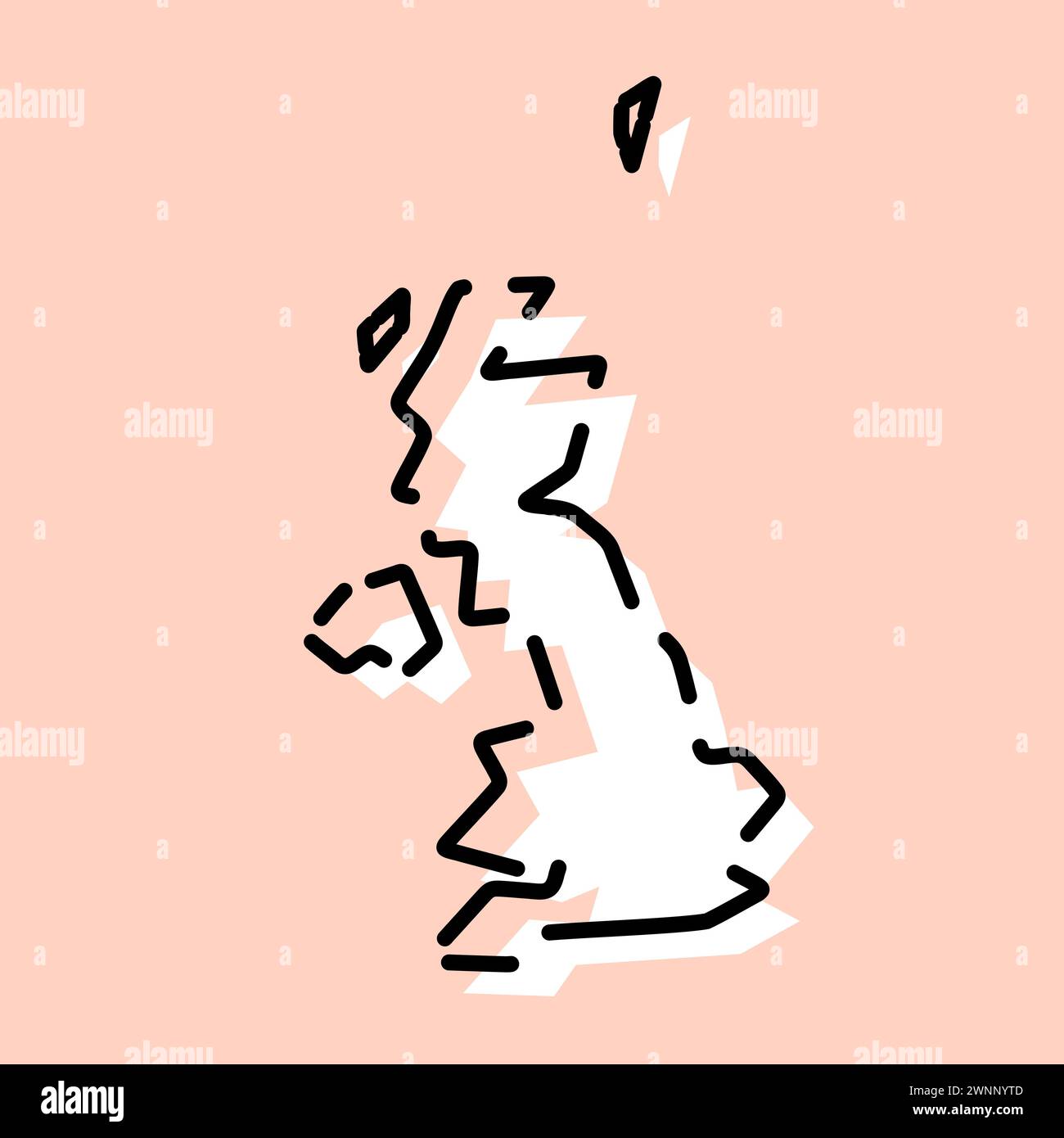 United Kingdom of Great Britain and Northern Ireland country simplified ...