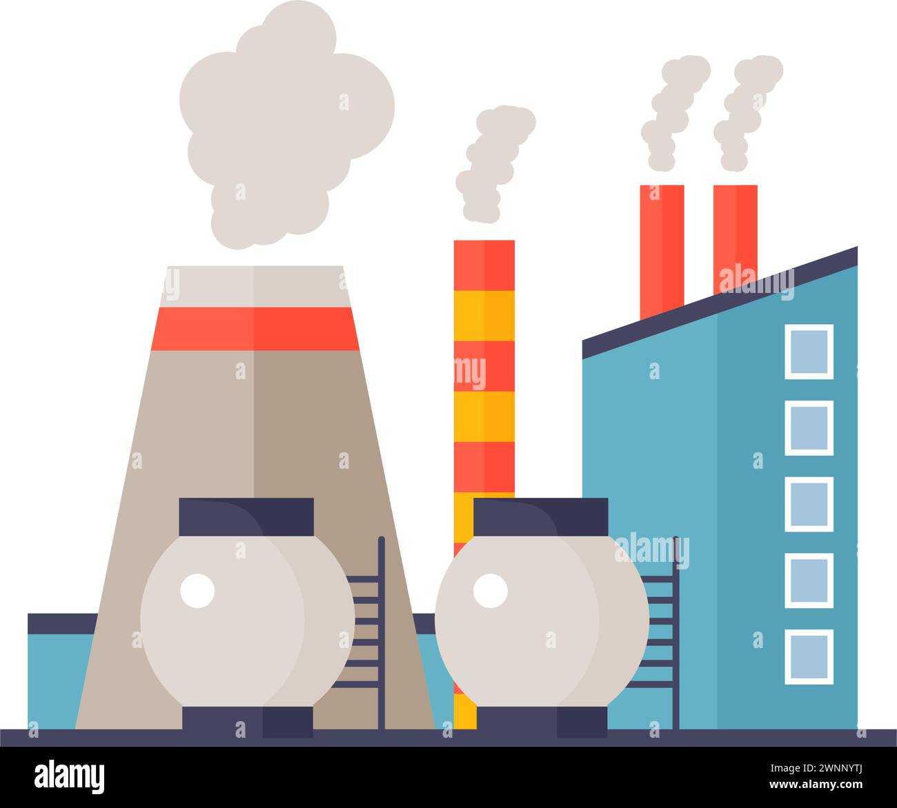 Power station and plant for energy generation, industrial buildings and ...