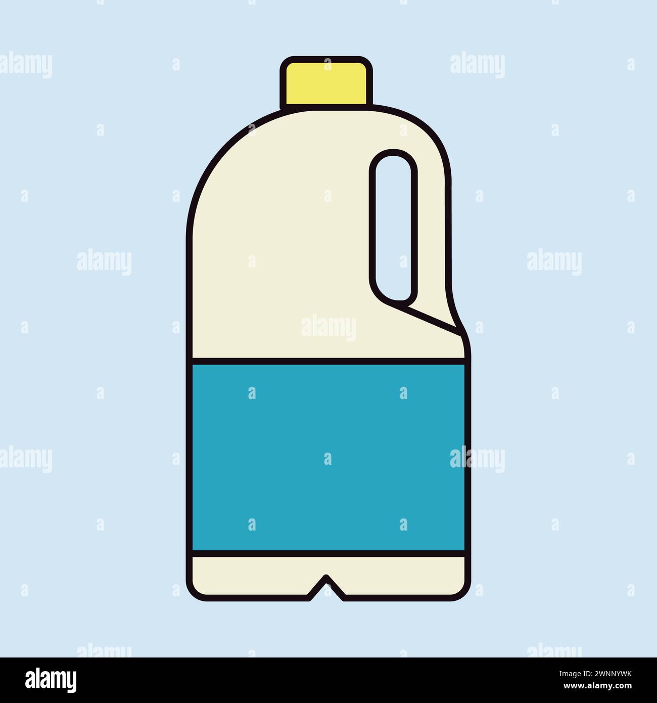 Milk plastic bottle vector icon. Dairy product sign. Graph symbol for ...