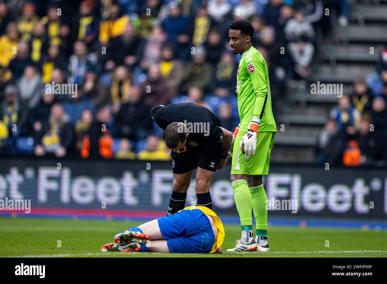Brondby, Denmark. 03rd Mar, 2024. Jacob Rasmussen (4) of Broendby IF ...