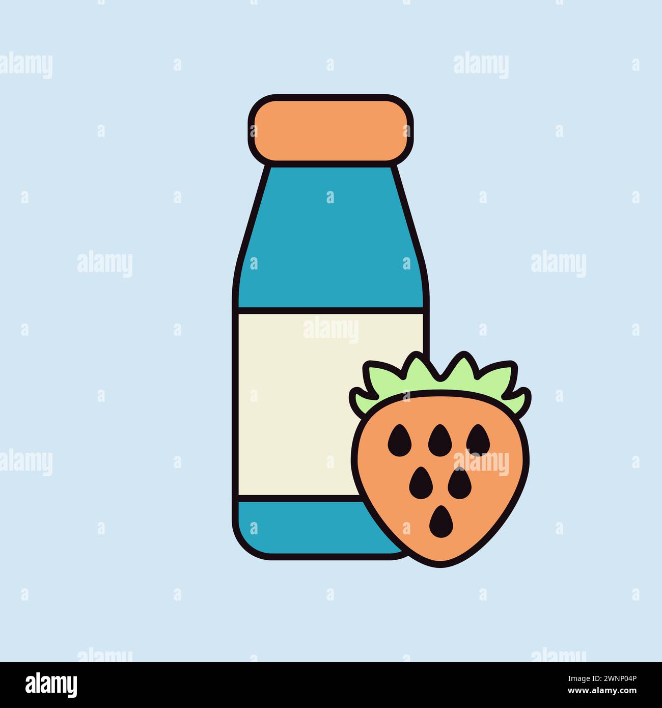 Strawberry yoghurt granola Stock Vector Images - Alamy