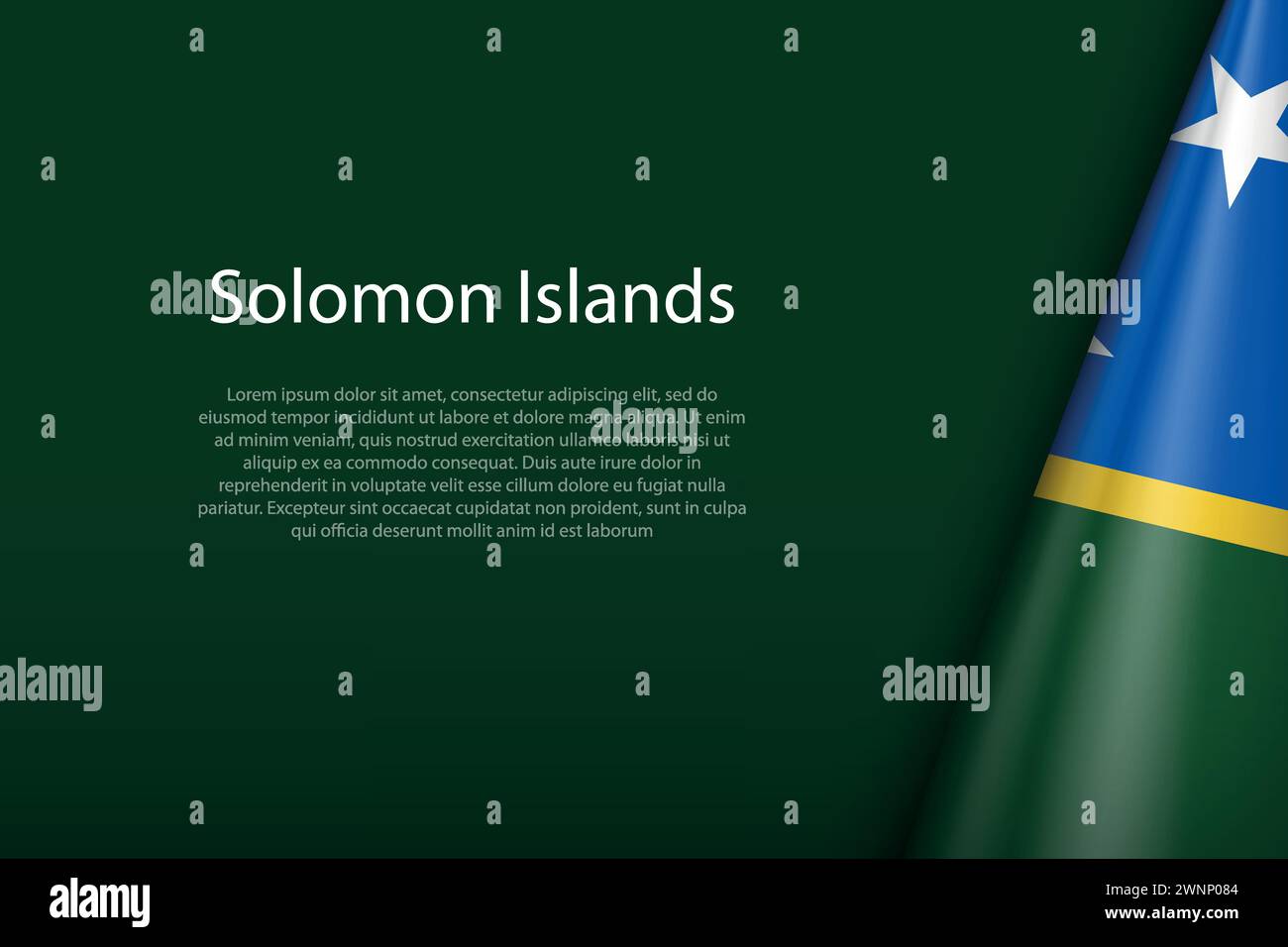Solomon Islands national flag isolated on dark background with copyspace Stock Vector Image ...