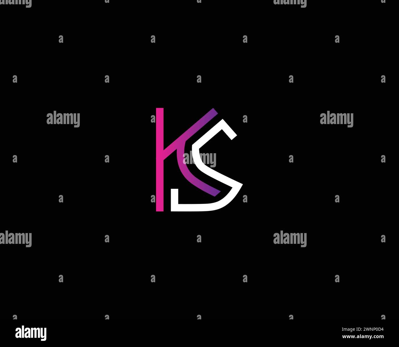 creative letter KS logo design vector template Stock Vector Image & Art ...