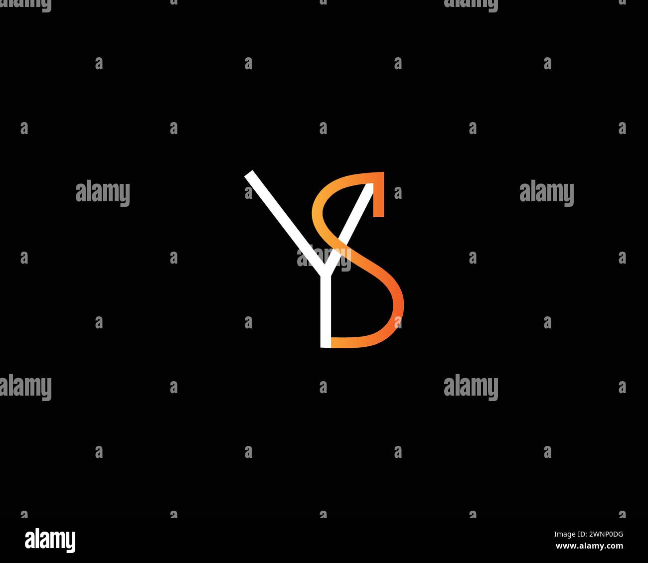 creative letter YS logo design vector template Stock Vector Image & Art ...