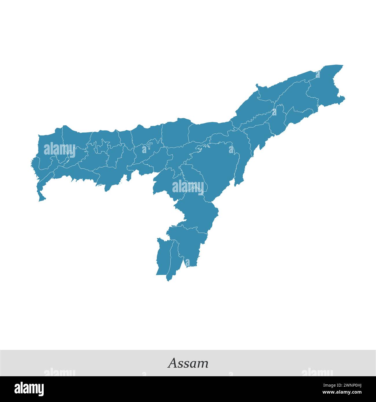 Map of assam hi-res stock photography and images - Alamy