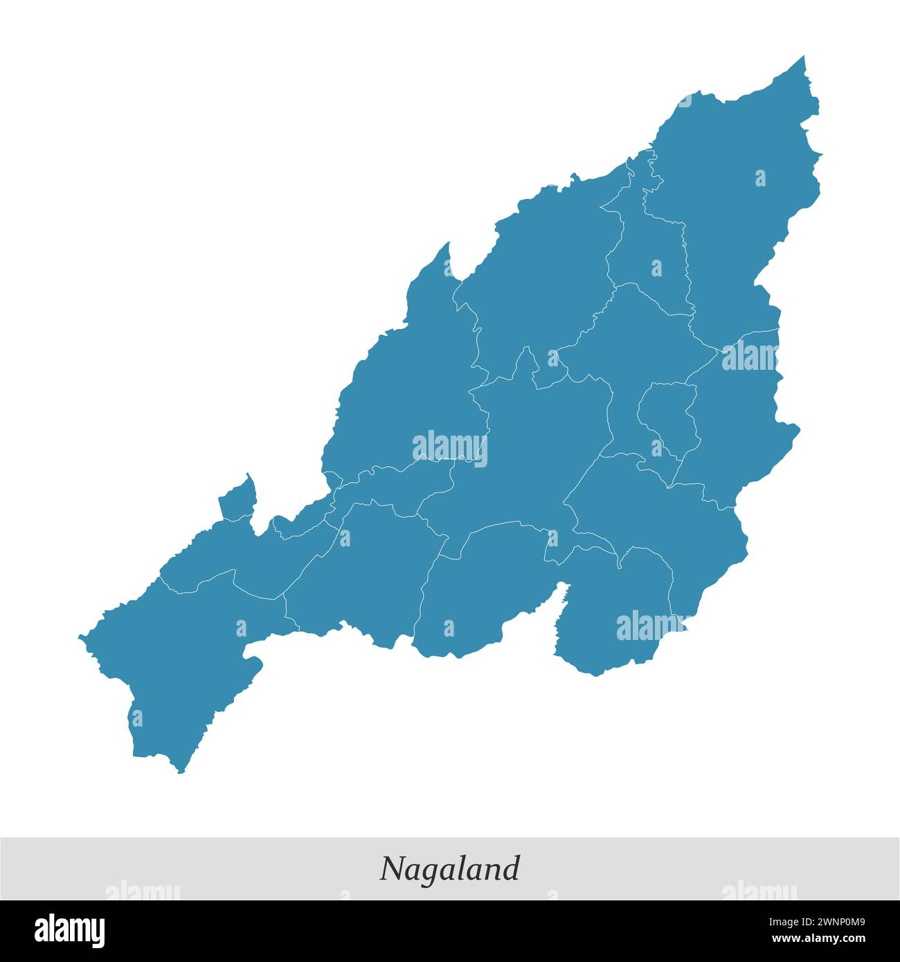 Nagaland Map Nagaland Map Black And White Stock Photos & Images