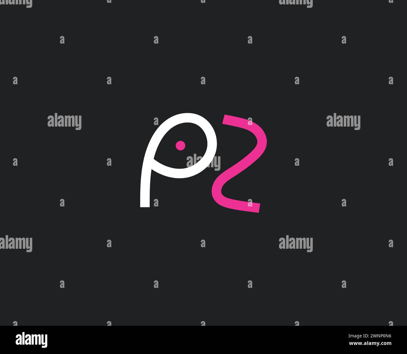 creative letter PZ logo design vector template Stock Vector Image & Art ...