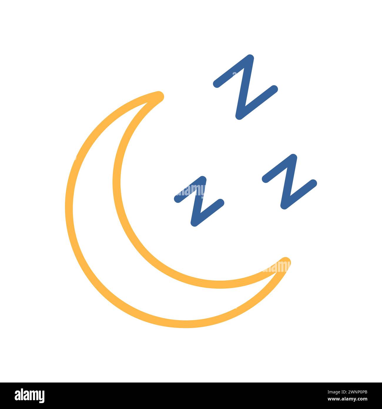 Sleeping time vector icon. Moon clock sign. Graph symbol for fitness ...