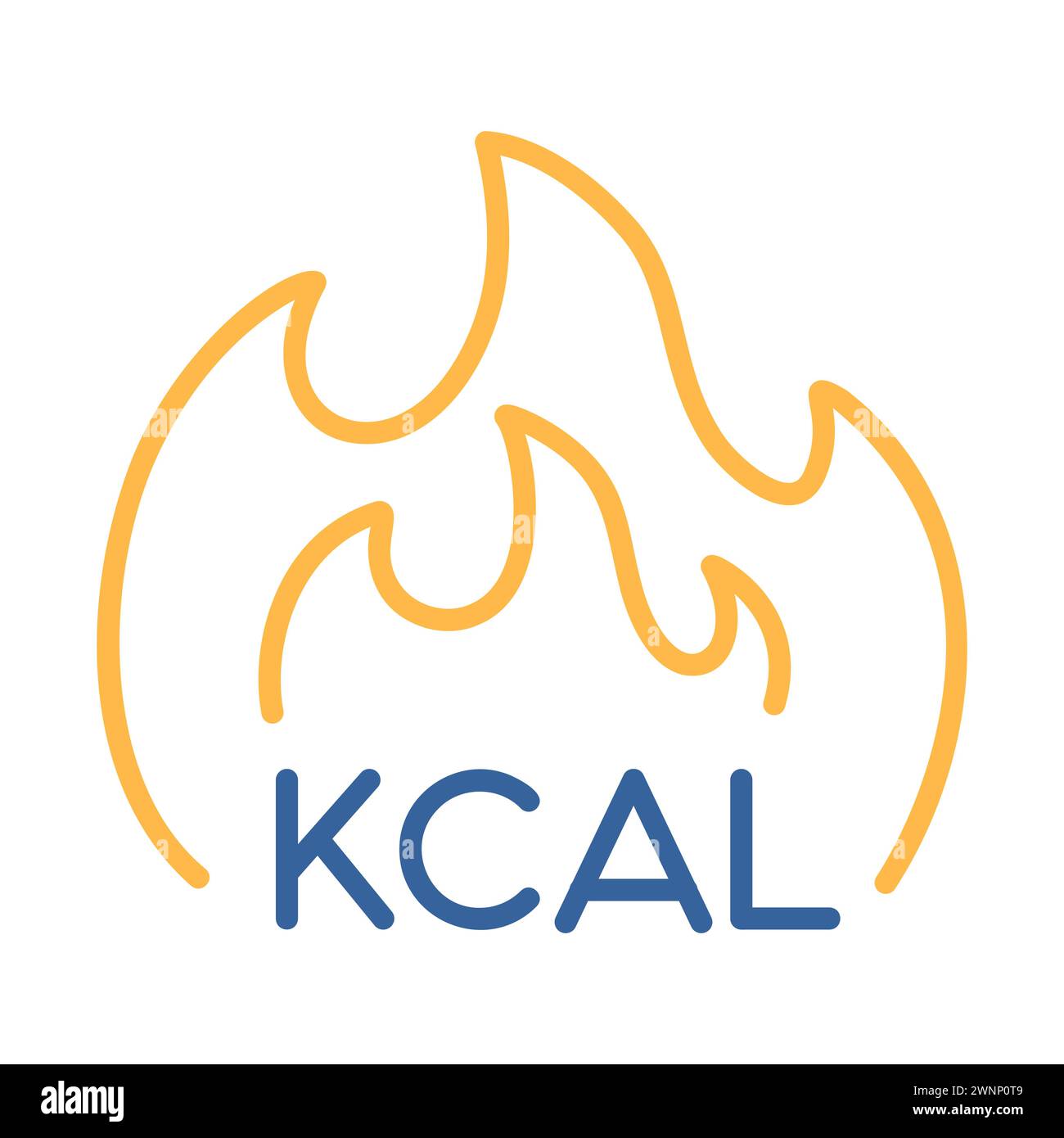 Kcal fire vector icon. Calorie burn, fat burning sign. Graph symbol for ...