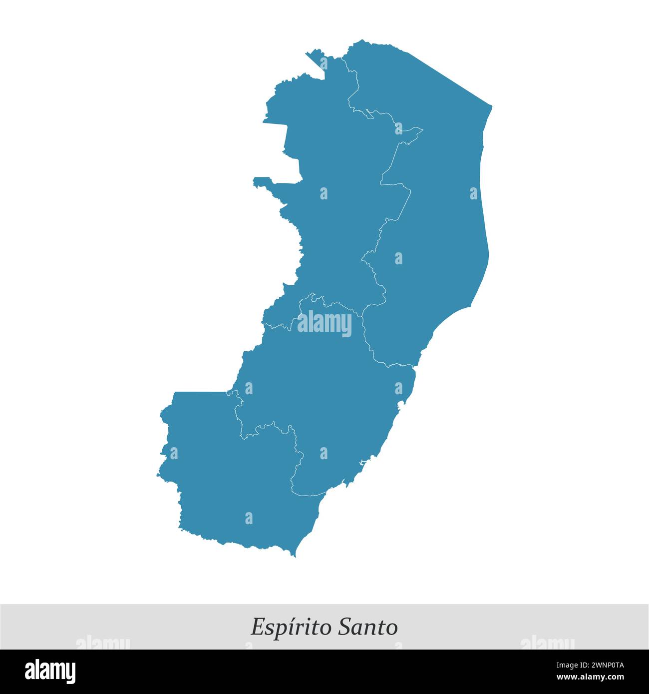map of Espirito Santo is a state of Brazil with borders mesoregions ...
