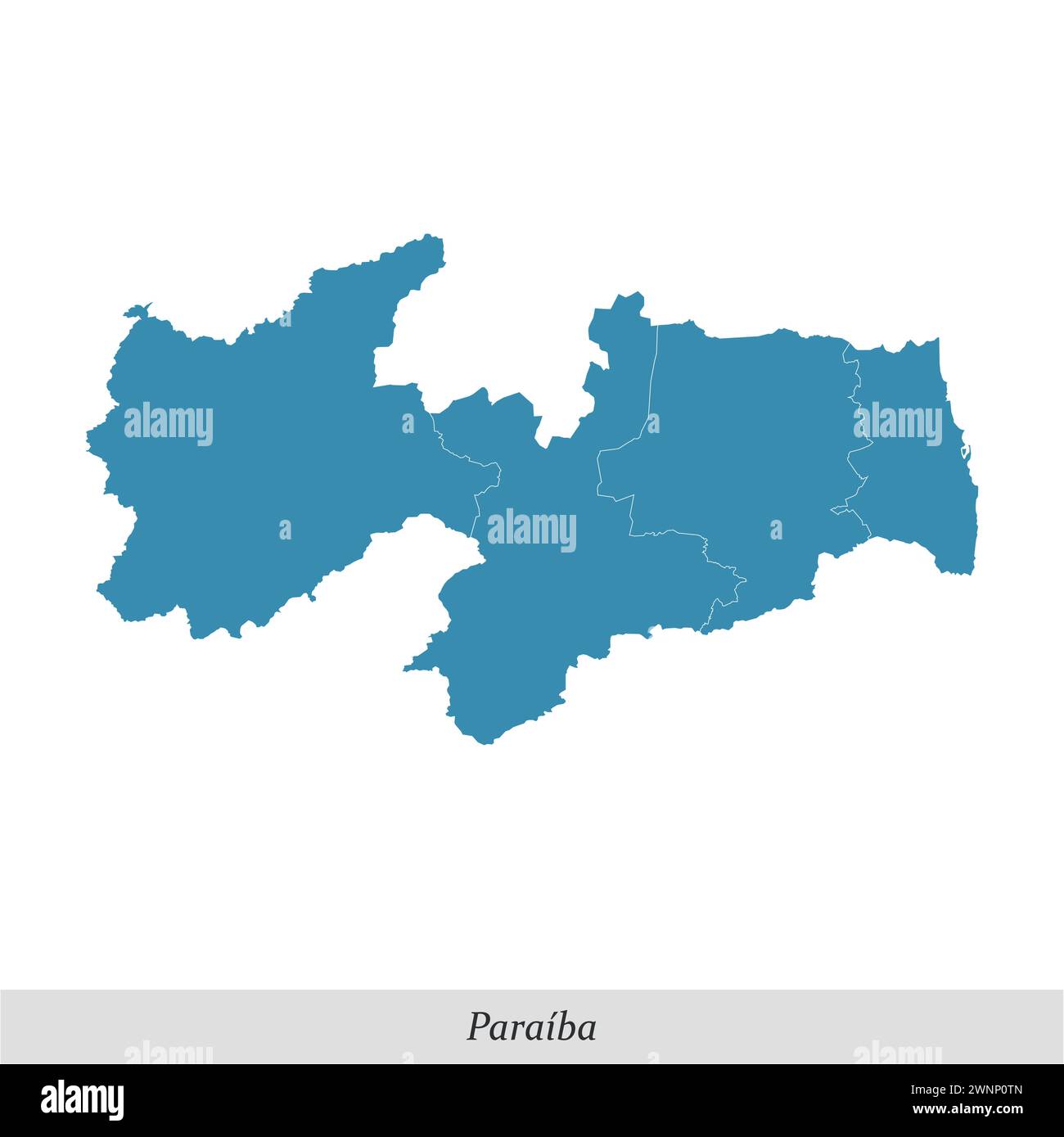 map of Paraiba is a state of Brazil with borders mesoregions Stock Vector Image & Art - Alamy