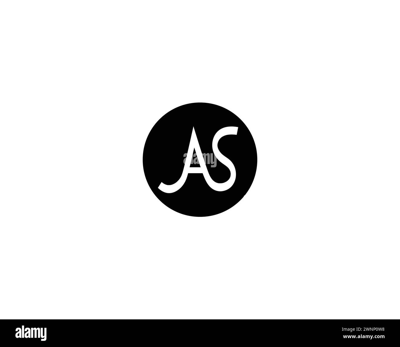 creative letter AS logo design vector template Stock Vector Image & Art ...