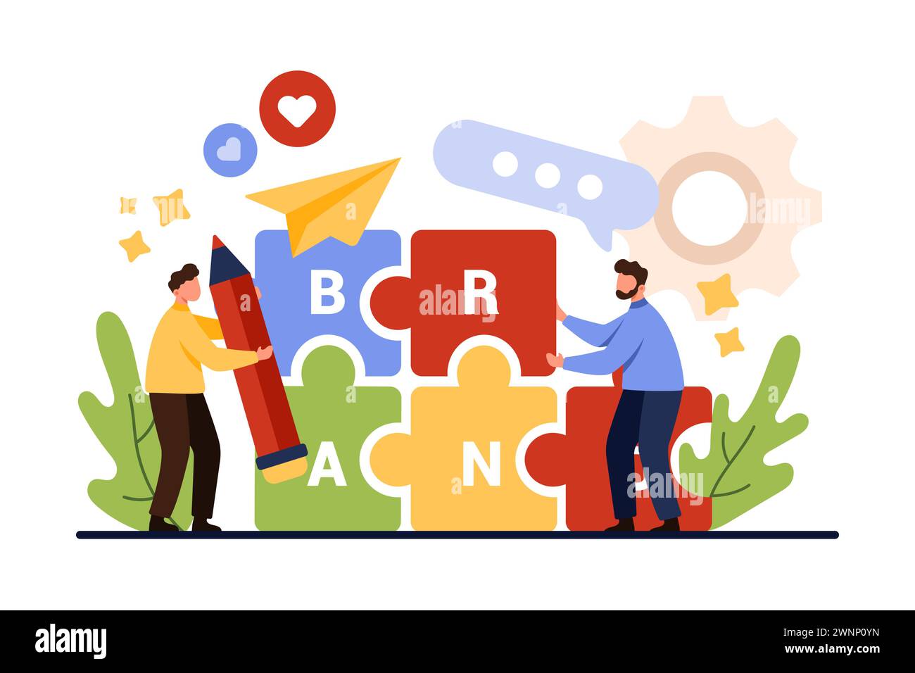 Formation of brand identity, creation of unique essence and trendy ...