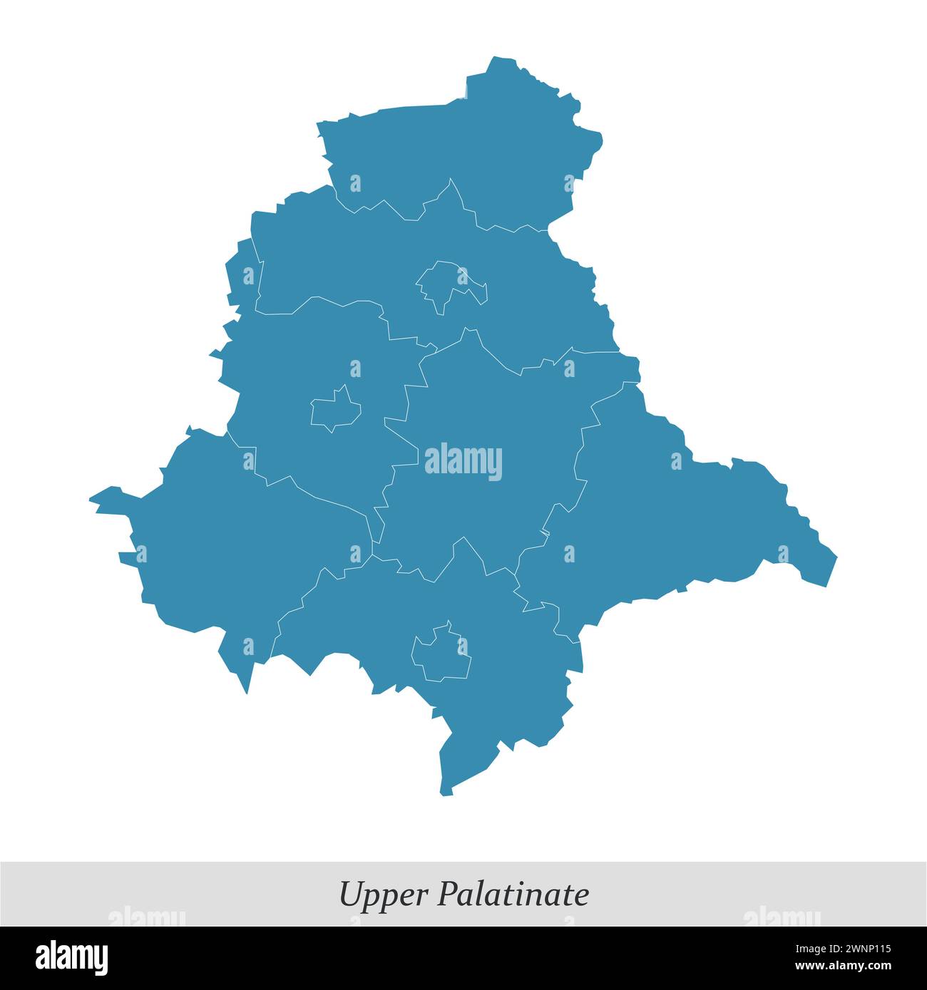 map of Upper Palatinate is a region in Bavaria state of Germany with ...