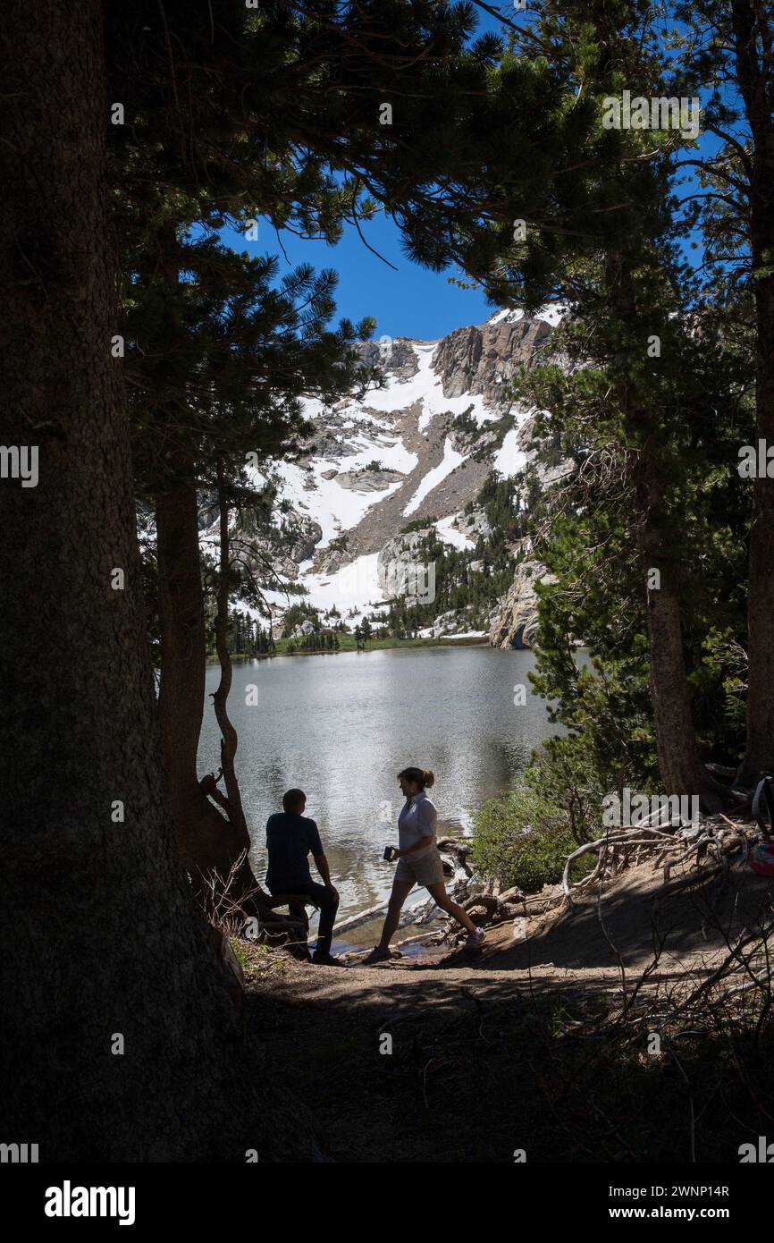 Hiking the Crystal Lake Trail out of the Mammoth Lakes basin. The hike ...