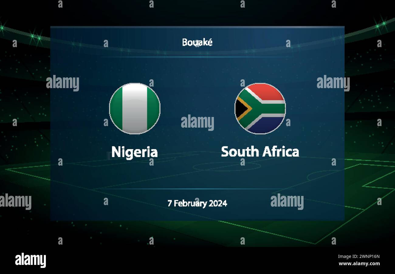 Nigeria vs South Africa. knockout Semi-final stage Africa 2023, Soccer ...