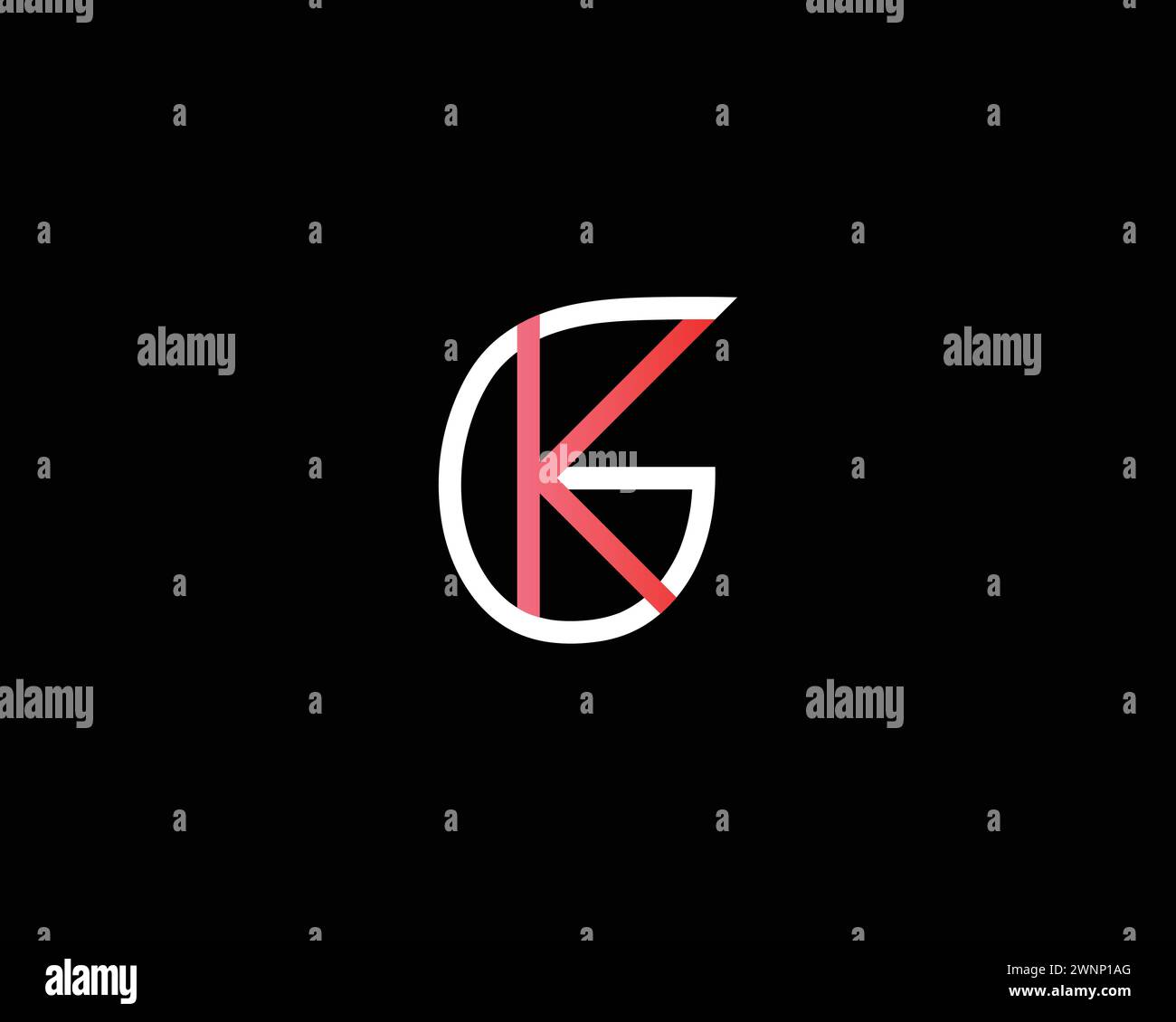 creative letter GK logo design vector template Stock Vector Image & Art ...