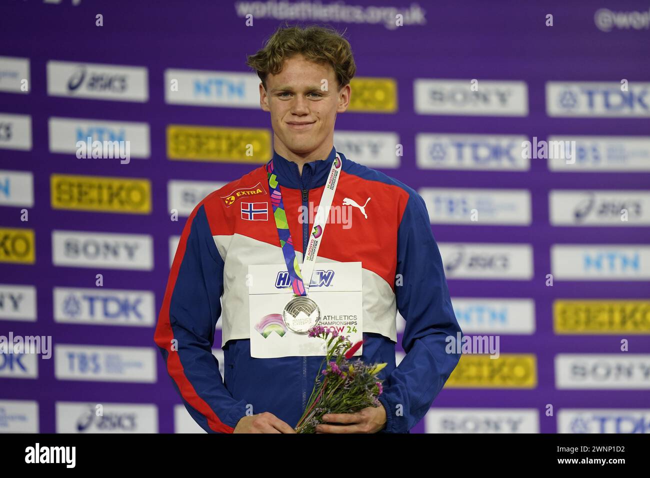 Glasgow, Scotland 20240303.Norwegian Sander Skotheim won silver in the ...