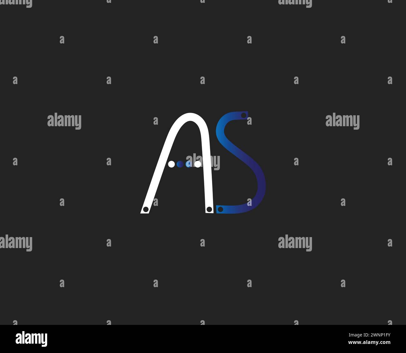 creative letter AS logo design vector template Stock Vector Image & Art ...